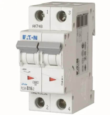 EATON circuit breaker - 2P 16A - C curve - 4.5kA | ataum
